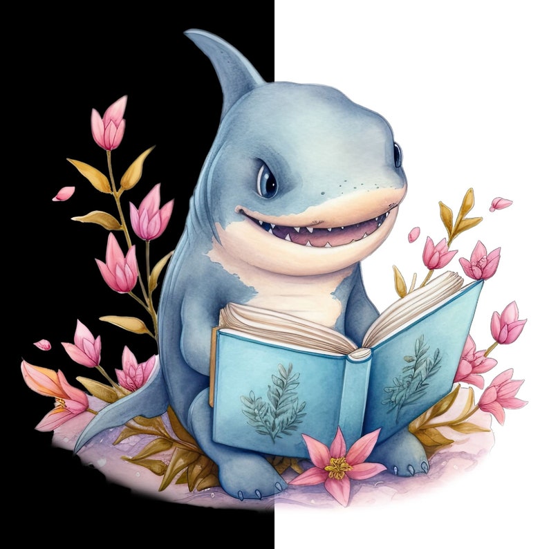Cute Shark Clipart Sharks PNG Files for Sublimation Shark - Etsy
