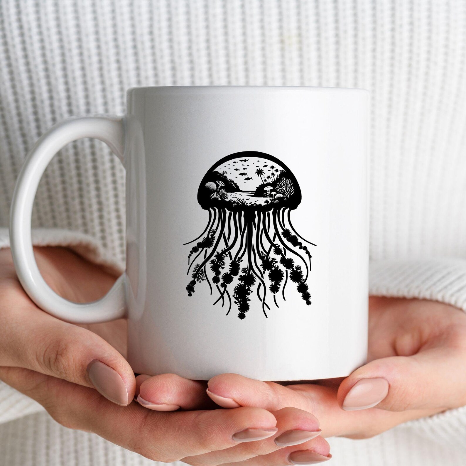 Jellyfish SVG Bundle, Jelly Fish Clipart, Hand Drawn Underwater Theme ...