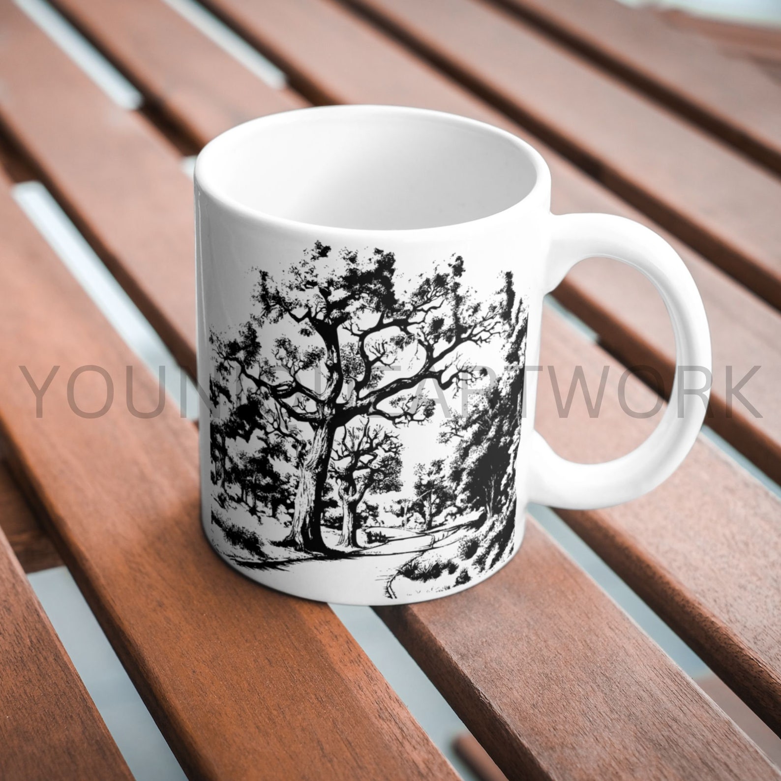 Oak Tree SVG Bundle, PNG, Oak Trees Clipart, Hand Drawn Tree Vector ...