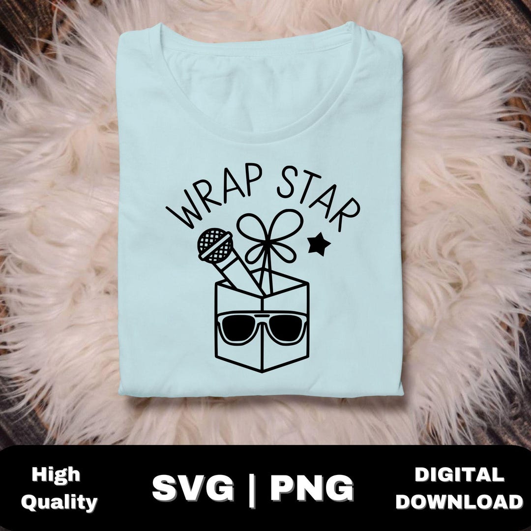 Wrap Star SVG PNG Files for Gift Wrapping & Box Decor, Christmas Music ...