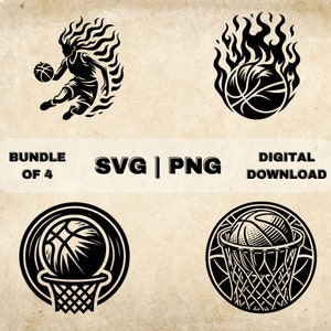 Basketball SVG Bundle, Basketball Clipart, Hand Drawn Basketball Theme ...