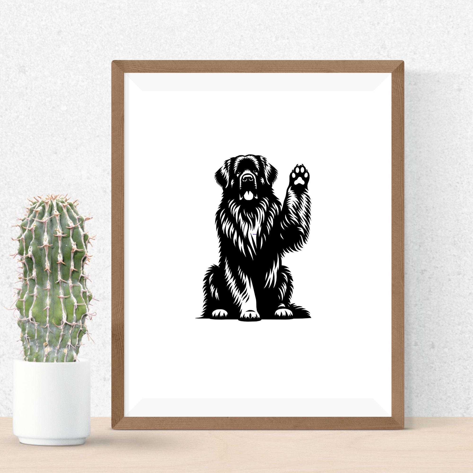 Leonberger SVG Bundle, Leonberger Clipart, Hand Drawn Dog Theme Vector ...