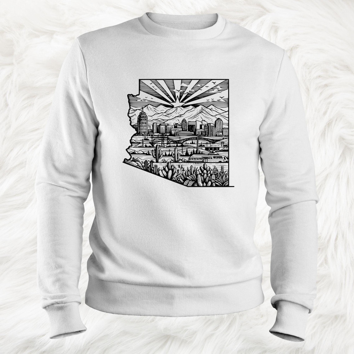 Arizona SVG Bundle, Arizona State Clipart, Desert Cactus Landscape ...