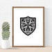 Shield With Cross SVG Bundle, Fantasy Shield Clipart, Hand Drawn Shield ...