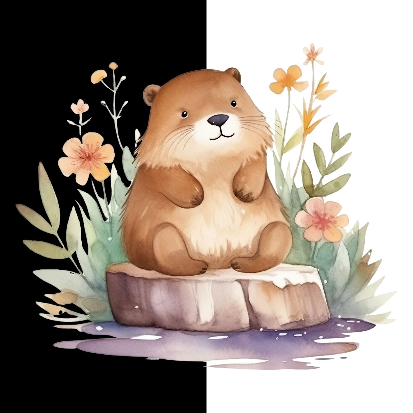 Cute Beaver Clipart, Watercolor Beavers PNG Files, Beaver Clip Art ...