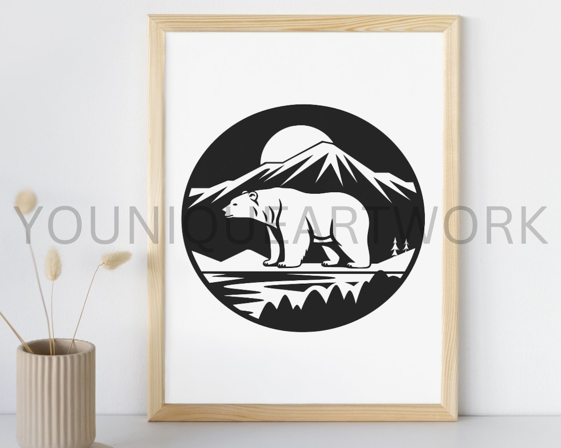 Polar Bear SVG Bundle, PNG, Polar Bear Clipart, Hand Drawn Polar Bear ...