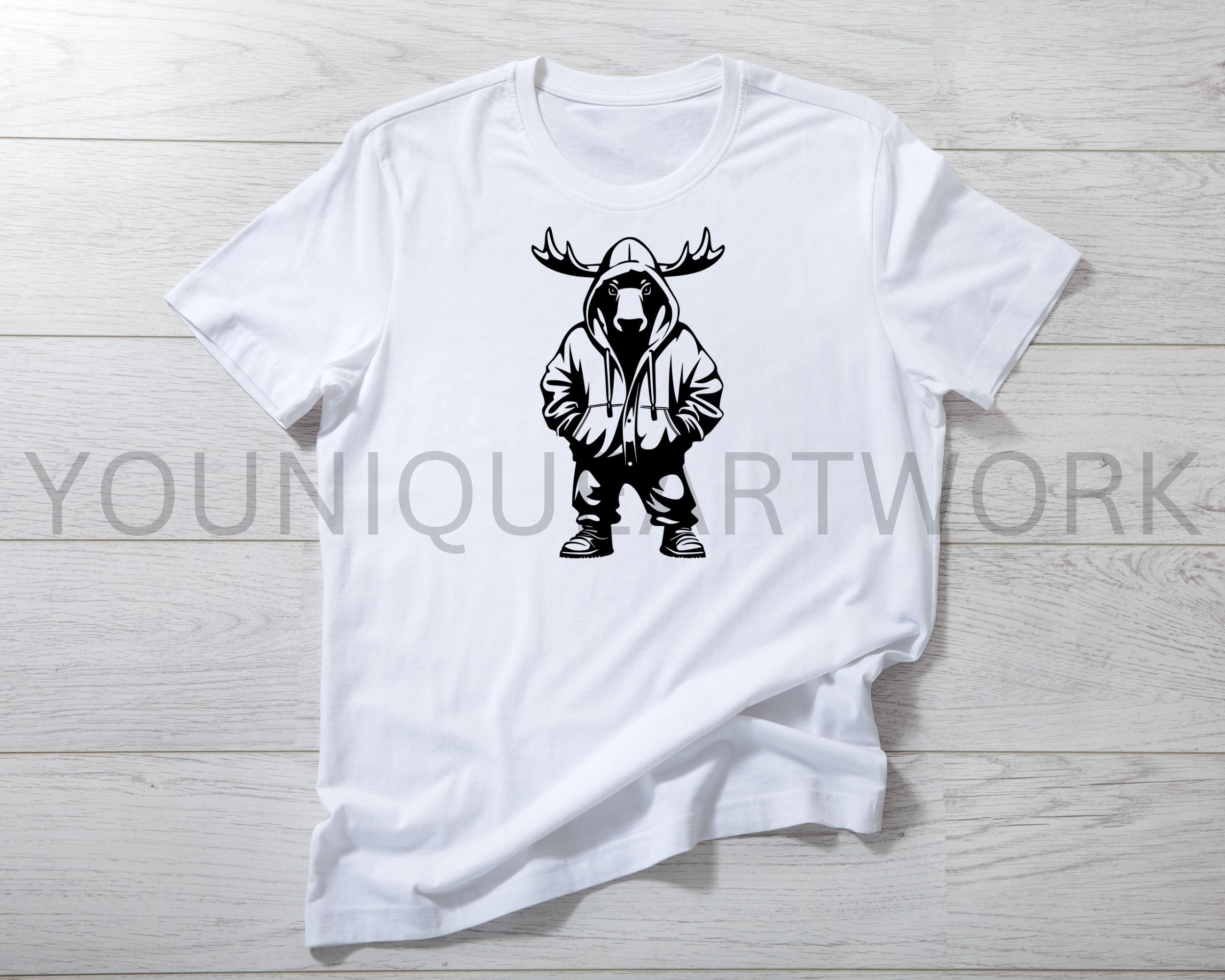 Moose SVG Bundle, PNG, Wild Animal Clipart, Hand Drawn Moose ...