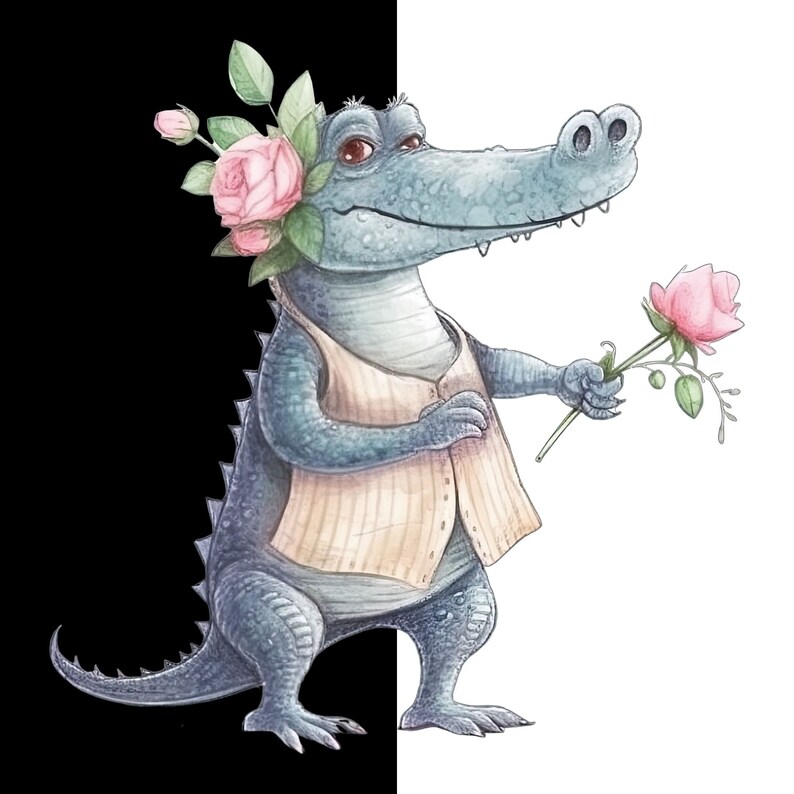 Cute Crocodile Clipart Watercolor Crocodile PNG Files - Etsy