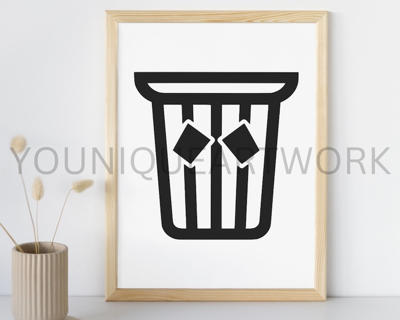 Trash Bin SVG Bundle, PNG, Trash Can Clipart, Hand Drawn Trash Bin ...
