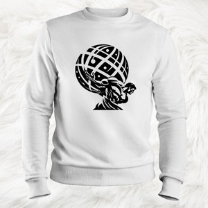 Atlas SVG Bundle, Titan Clipart, Hand Drawn Greek Mythology Holding the ...