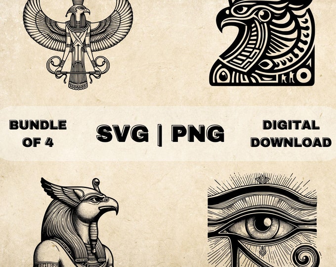 Horus SVG Egyptian Eye Ra PNG DXF Egypt Hieroglyph Wiccan decal ...
