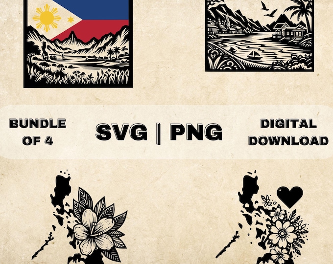 Philippine Map Clip Art: Camouflage & Floral Designs (digital Download ...