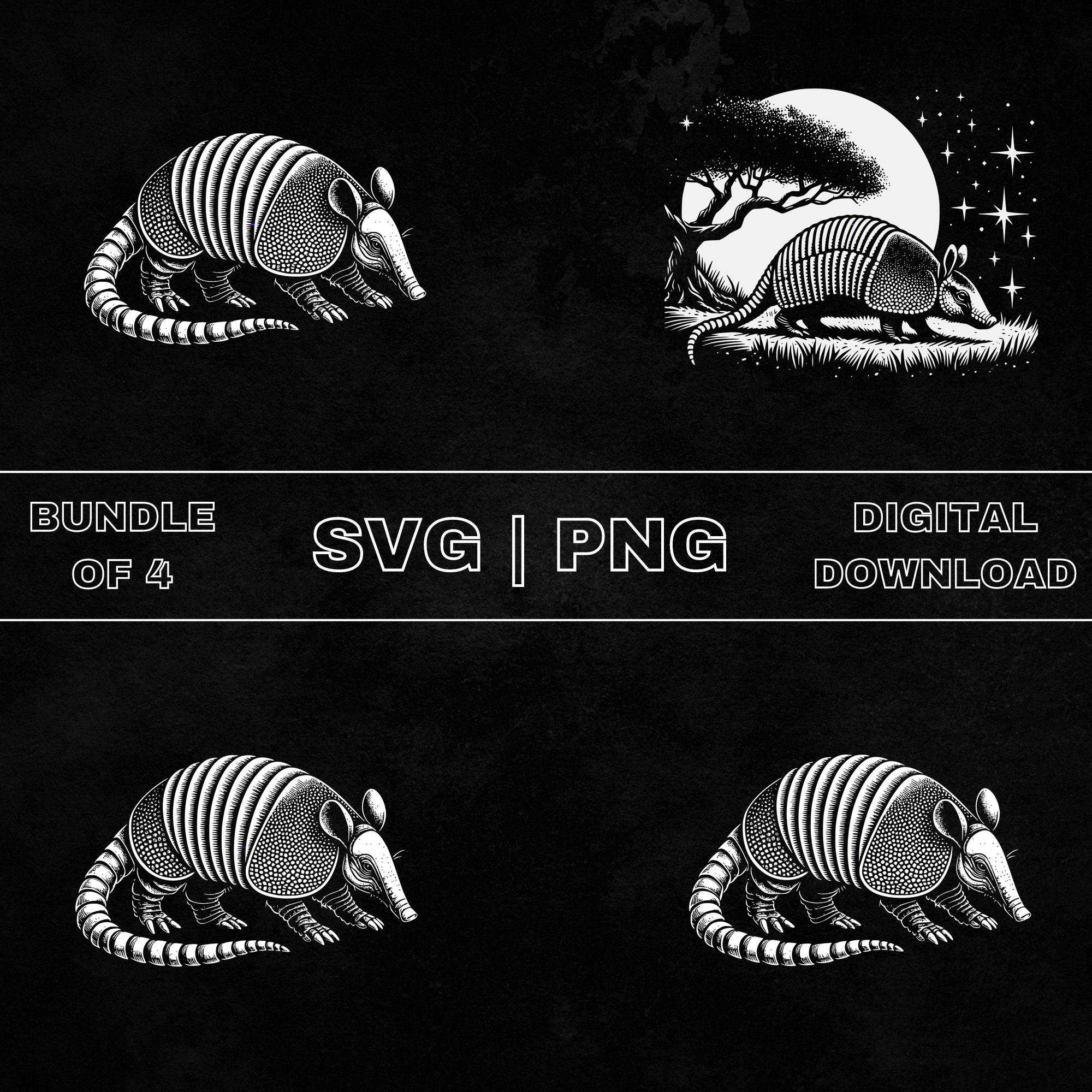 Armadillo SVG Bundle, Armadillo Clipart, Hand Drawn Armadillo Lover ...
