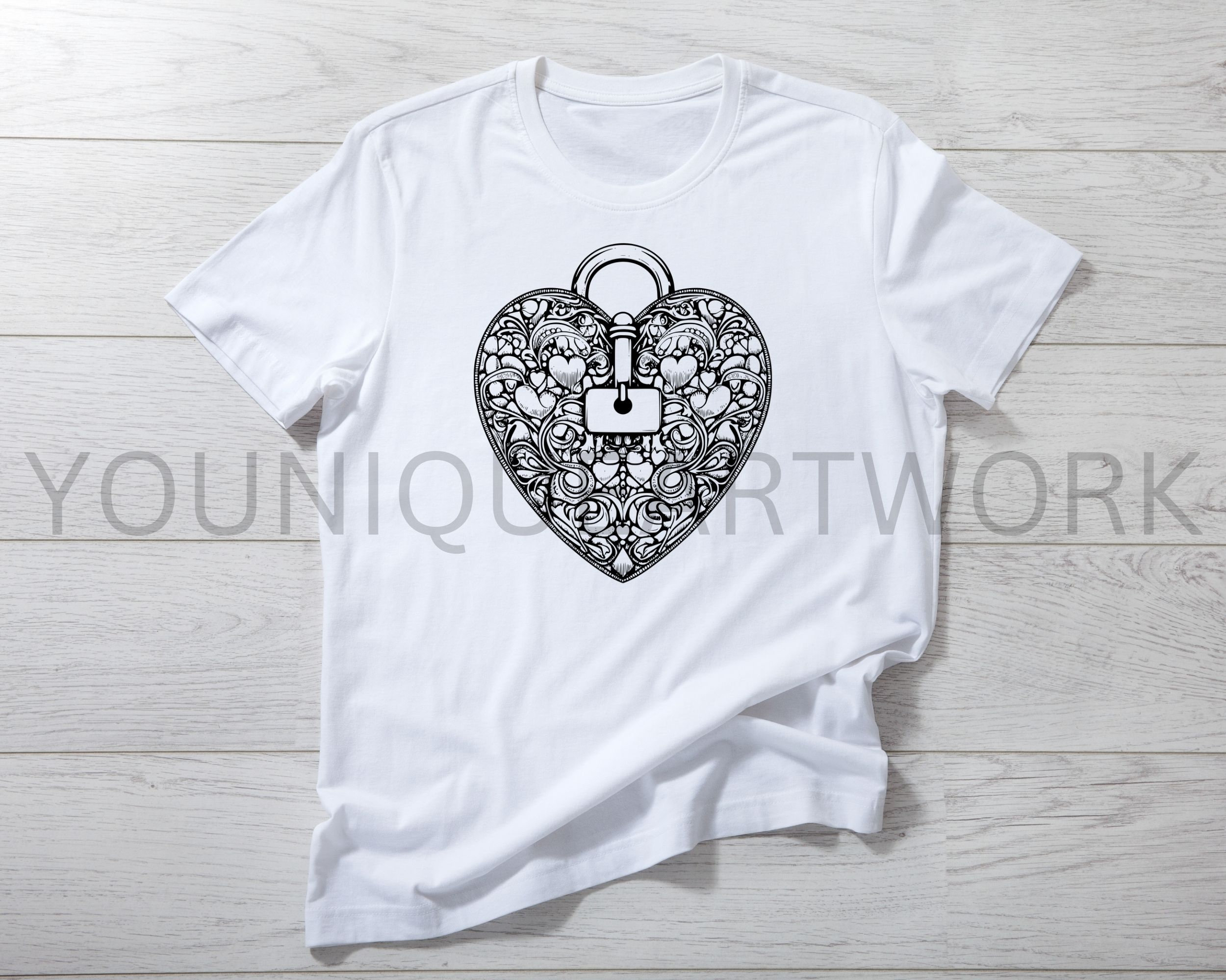 Lock SVG Bundle PNG Padlock Clipart Hand Drawn Heart Lock - Etsy