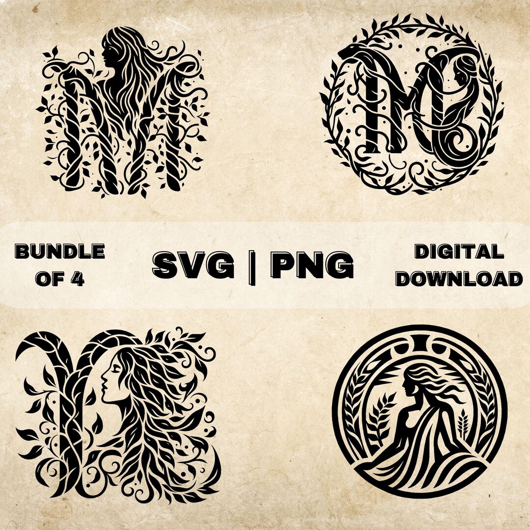 Virgo SVG Bundle, Zodiac Sign Clipart, Hand Drawn Astrology Themed ...