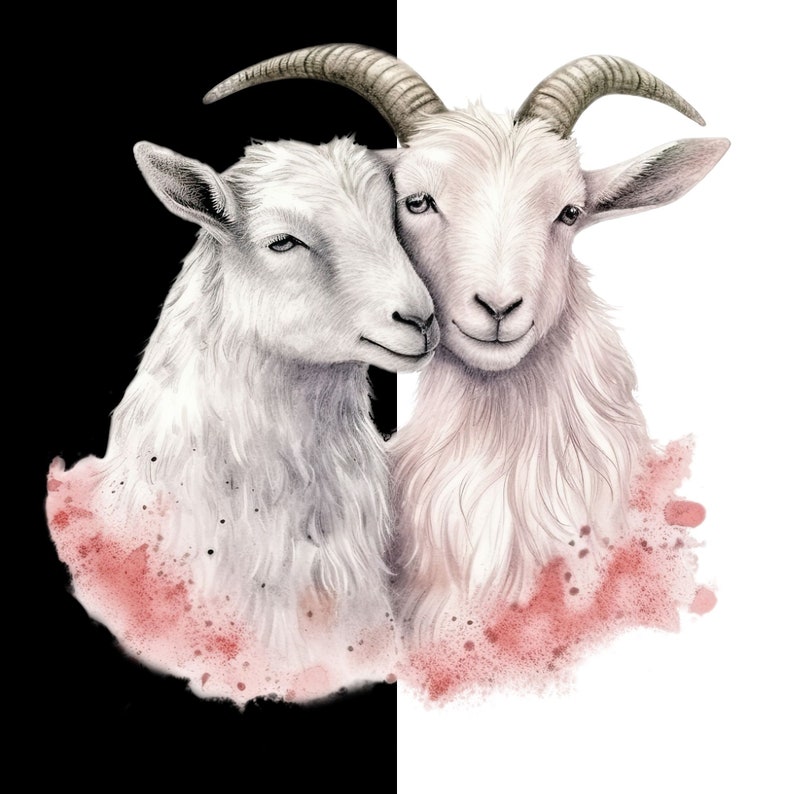 Cute Goat Clipart, Goat PNG Files for Sublimation, Goats Clip Art, Goat ...