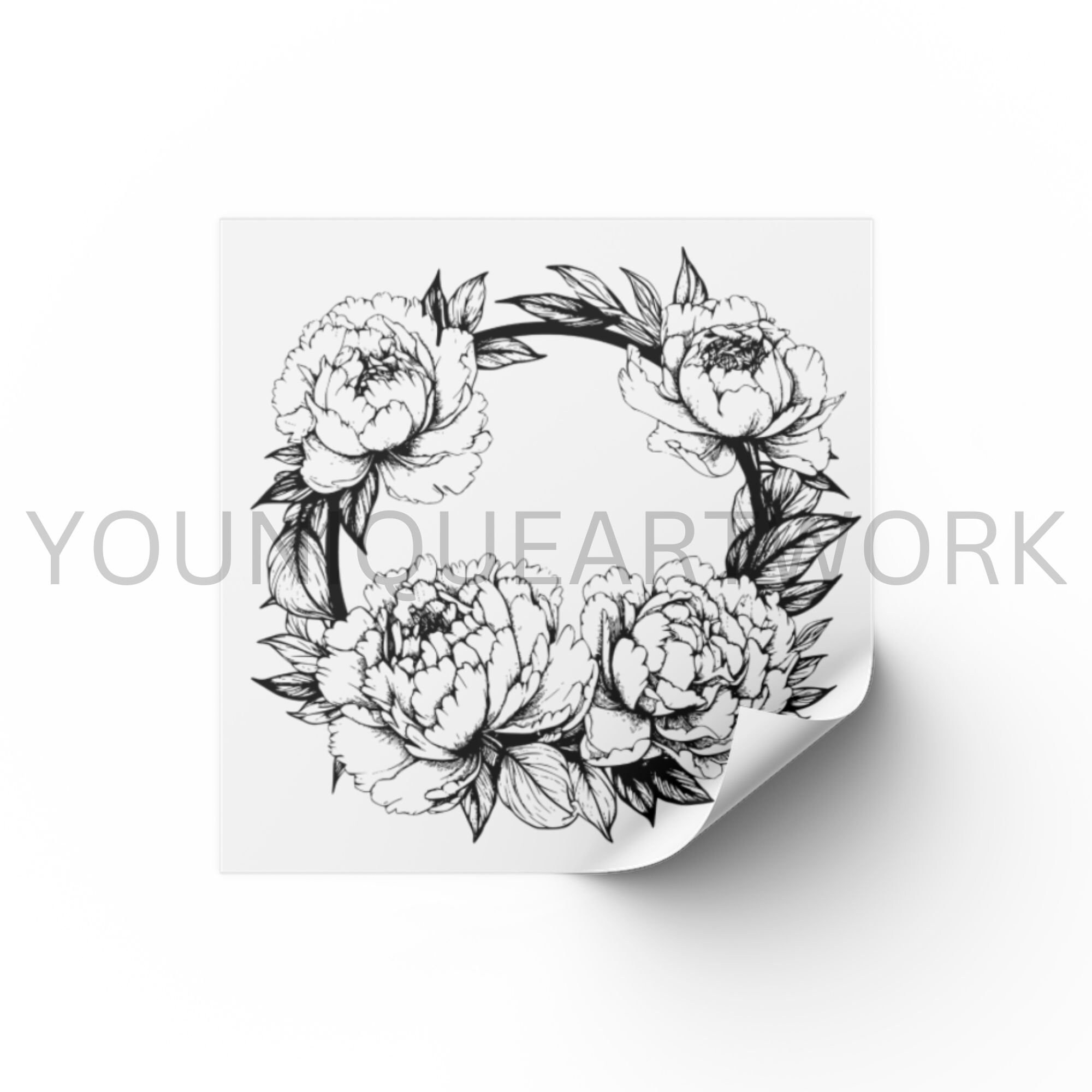 Peony SVG Bundle, PNG, Flowers Clipart Cut Files, Floral Wreath and ...
