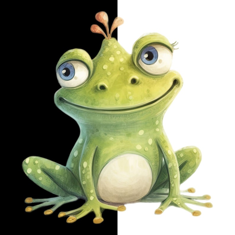 Frog Clipart, Frog PNG Files for Sublimation, Frogs Clip Art, Frog ...