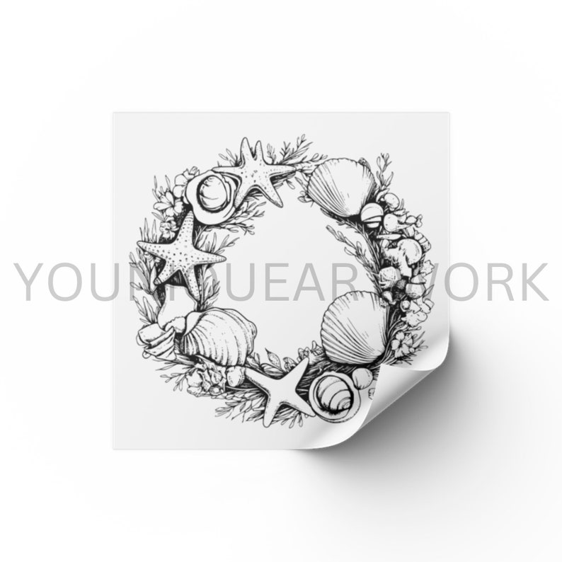 Seashell Frame SVG Bundle PNG Nautical Frame Clipart Hand - Etsy