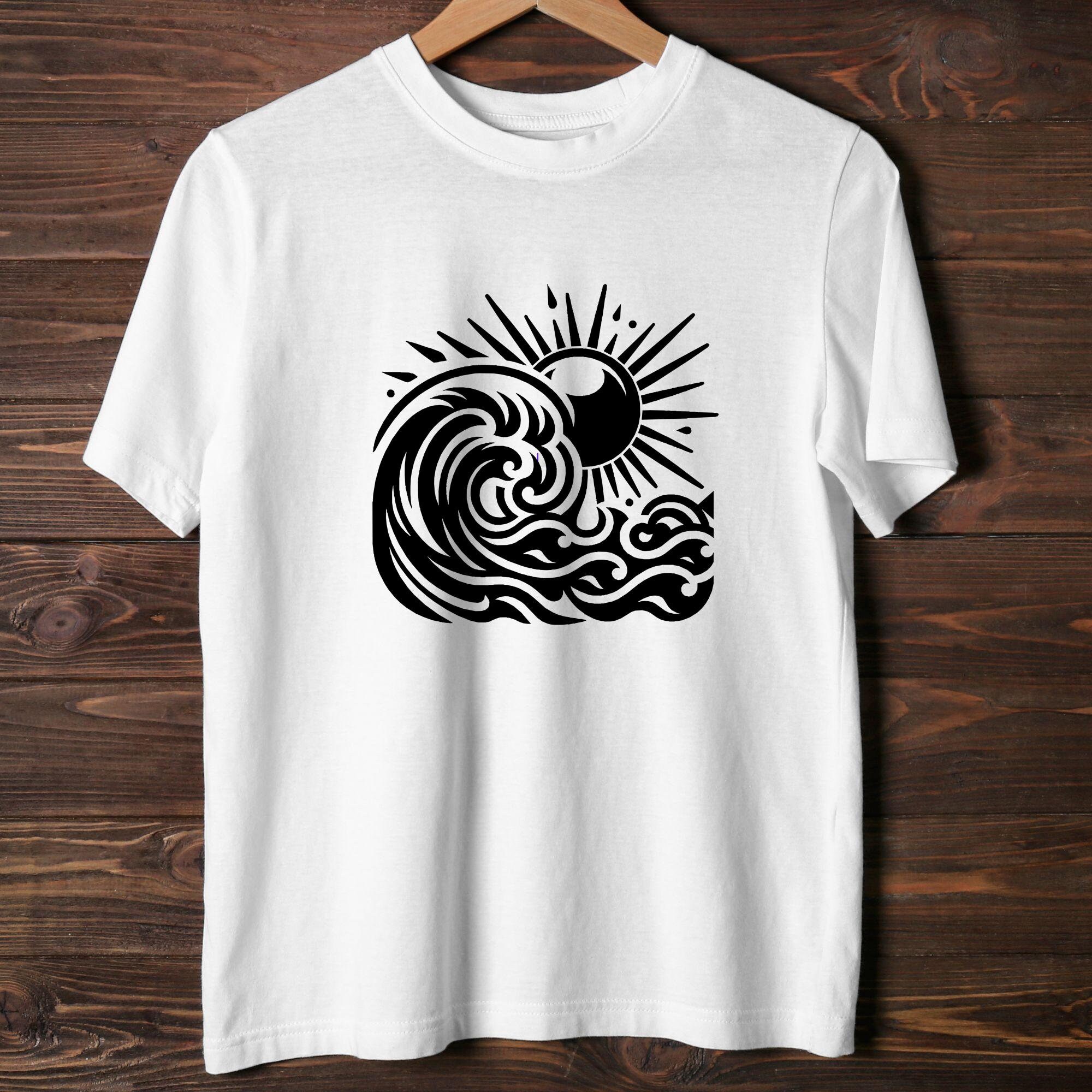 Wave and Sun SVG Bundle, Ocean Waves Clipart, Hand Drawn Sea Lover ...