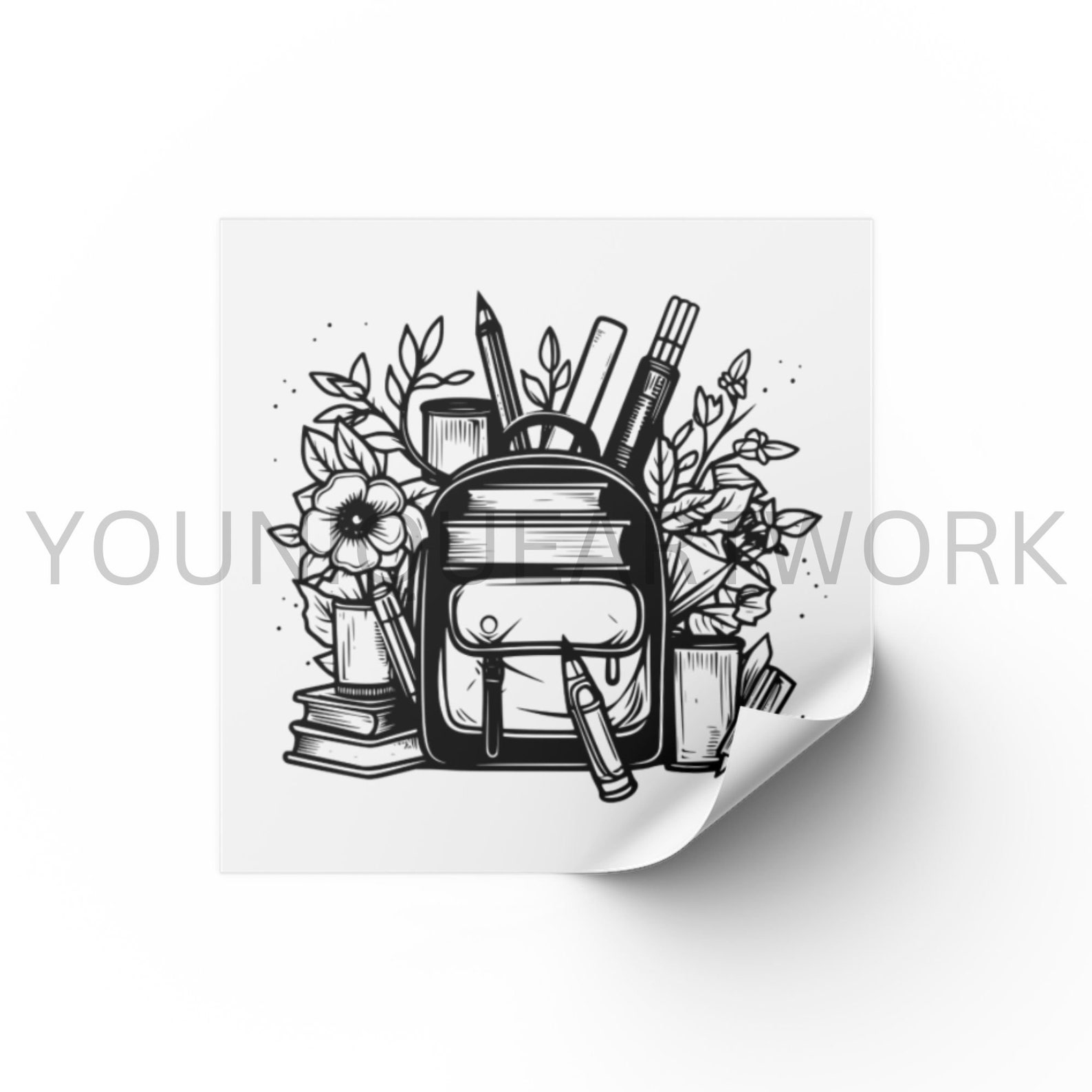 School Supplies SVG Bundle PNG School Supplies Clipart Hand - Etsy