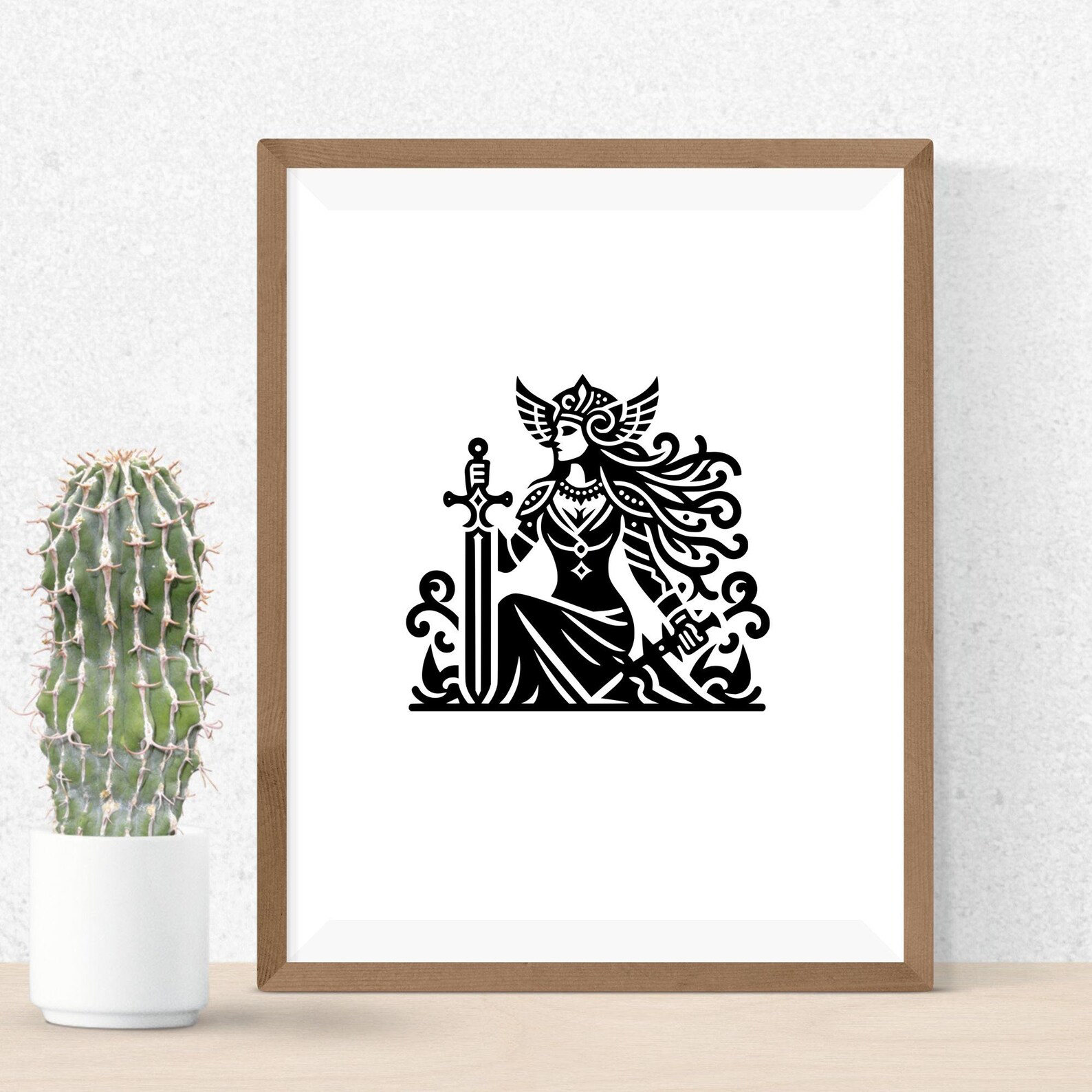 Freya SVG Bundle, Nordic Goddess Clipart, Hand Drawn Norse Mythology ...
