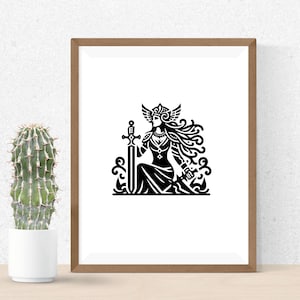 Freya SVG Bundle, Nordic Goddess Clipart, Hand Drawn Norse Mythology ...