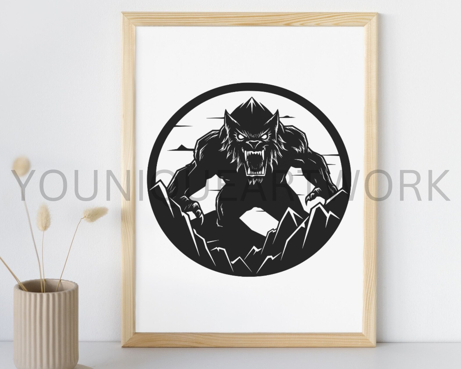 Werewolf SVG Bundle PNG Werewolf Clipart Hand Drawn - Etsy