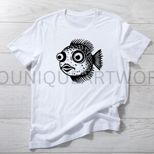 Pufferfish SVG Bundle, PNG, Cute Fish Clipart, Hand Drawn Fishing ...