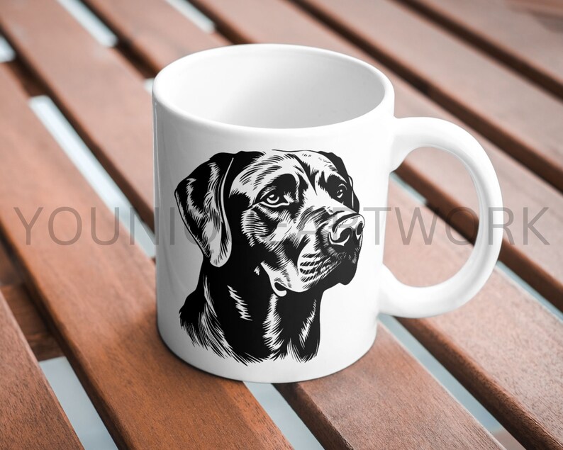 Labrador SVG Bundle, PNG, Labrador Head Clipart, Hand Drawn Peeking Dog ...