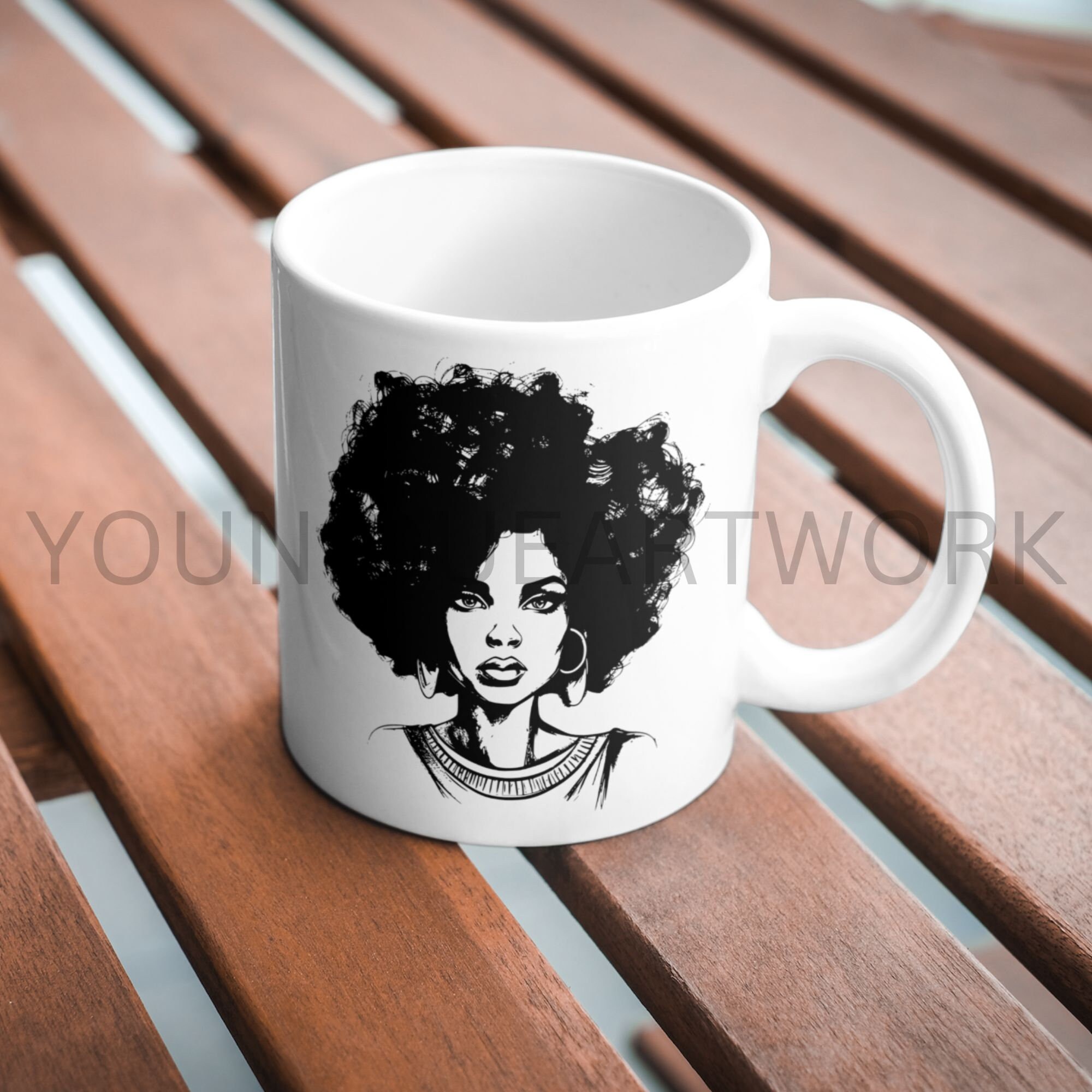 Afro Woman SVG Bundle PNG African Women Clipart Hand Drawn - Etsy