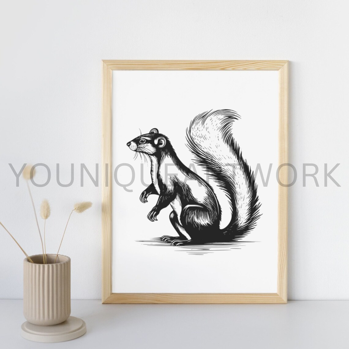 Skunk SVG Bundle, PNG, Skunk Clipart, Hand Drawn Skunks Vector ...