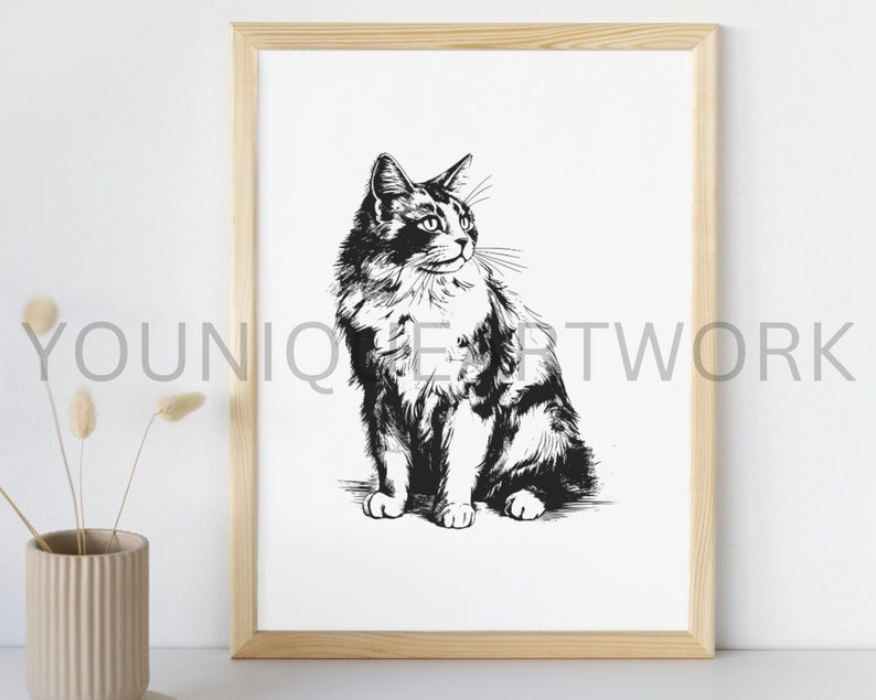 Calico Cat SVG Bundle PNG Cat Face Clipart Hand Drawn - Etsy