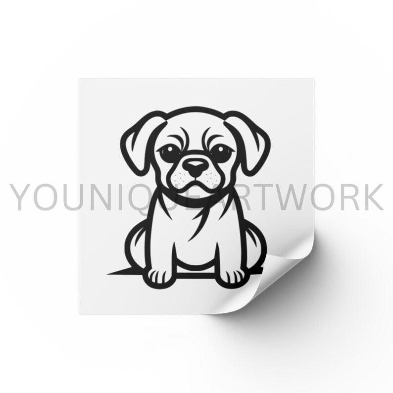 Puggle SVG Bundle PNG Dogs Clipart Hand Drawn Dog Vector - Etsy