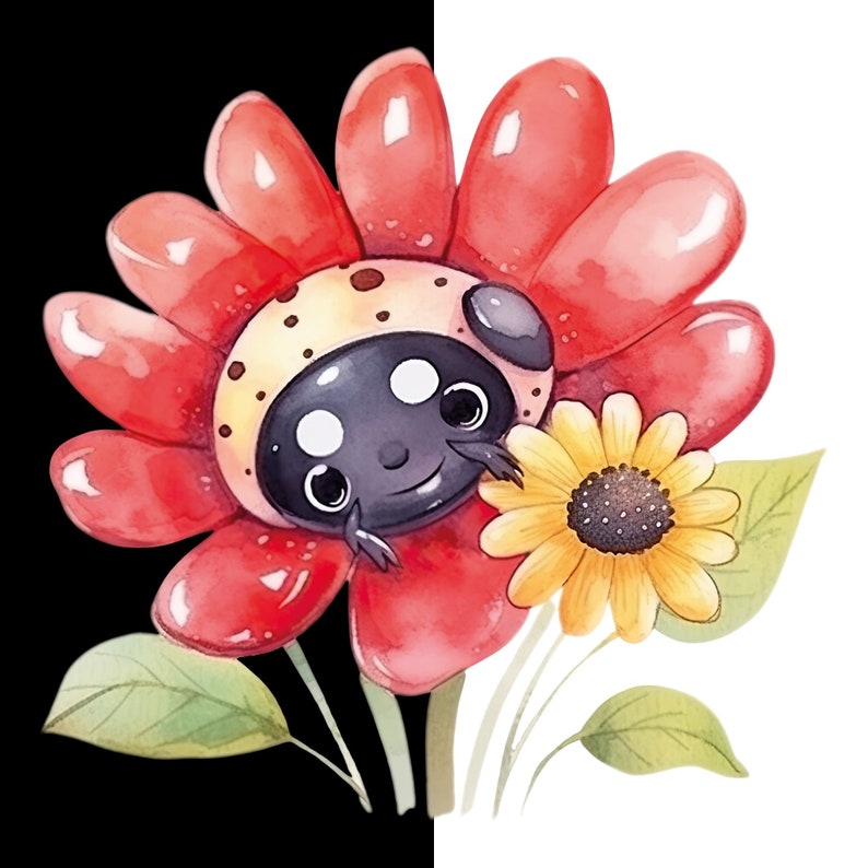 Cute Ladybug Clipart, Lady Bug PNG Files for Sublimation, Ladybug Clip ...