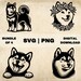 Shiba Inu SVG Bundle, Cute Dog Clipart, Hand Drawn Dogs Theme Vector ...