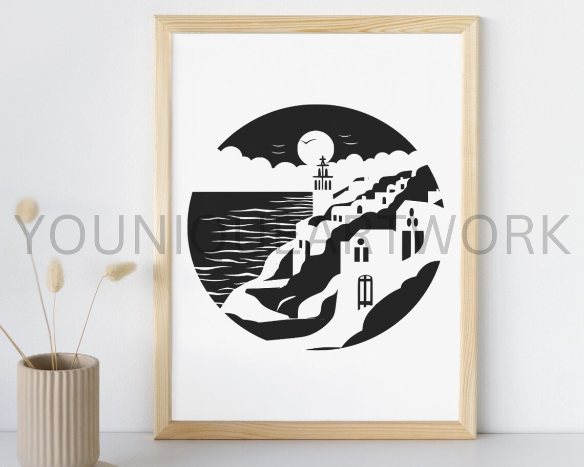 Greece SVG Bundle, PNG, Greek Clipart, Hand Drawn Santorini and ...