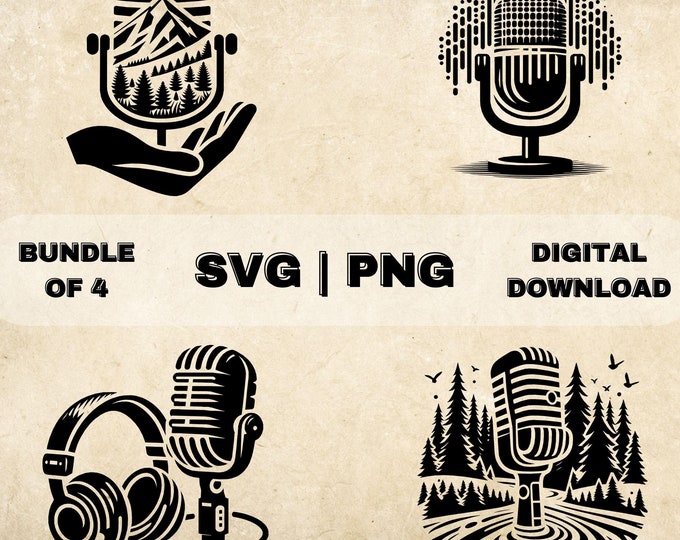 Boom Mic Svg, Boom Microphone Clipart, Studio Mic Png, Film Mic Dxf ...