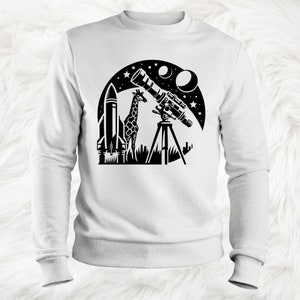 Space Giraffe SVG Bundle, Fantasy Animal Clipart, Hand Drawn Giraffes ...