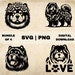 Chow Chow SVG Bundle, Chow Chow Clipart, Hand Drawn Dog Theme Vector ...