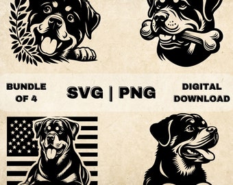 Rottweiler SVG Bundle - Etsy