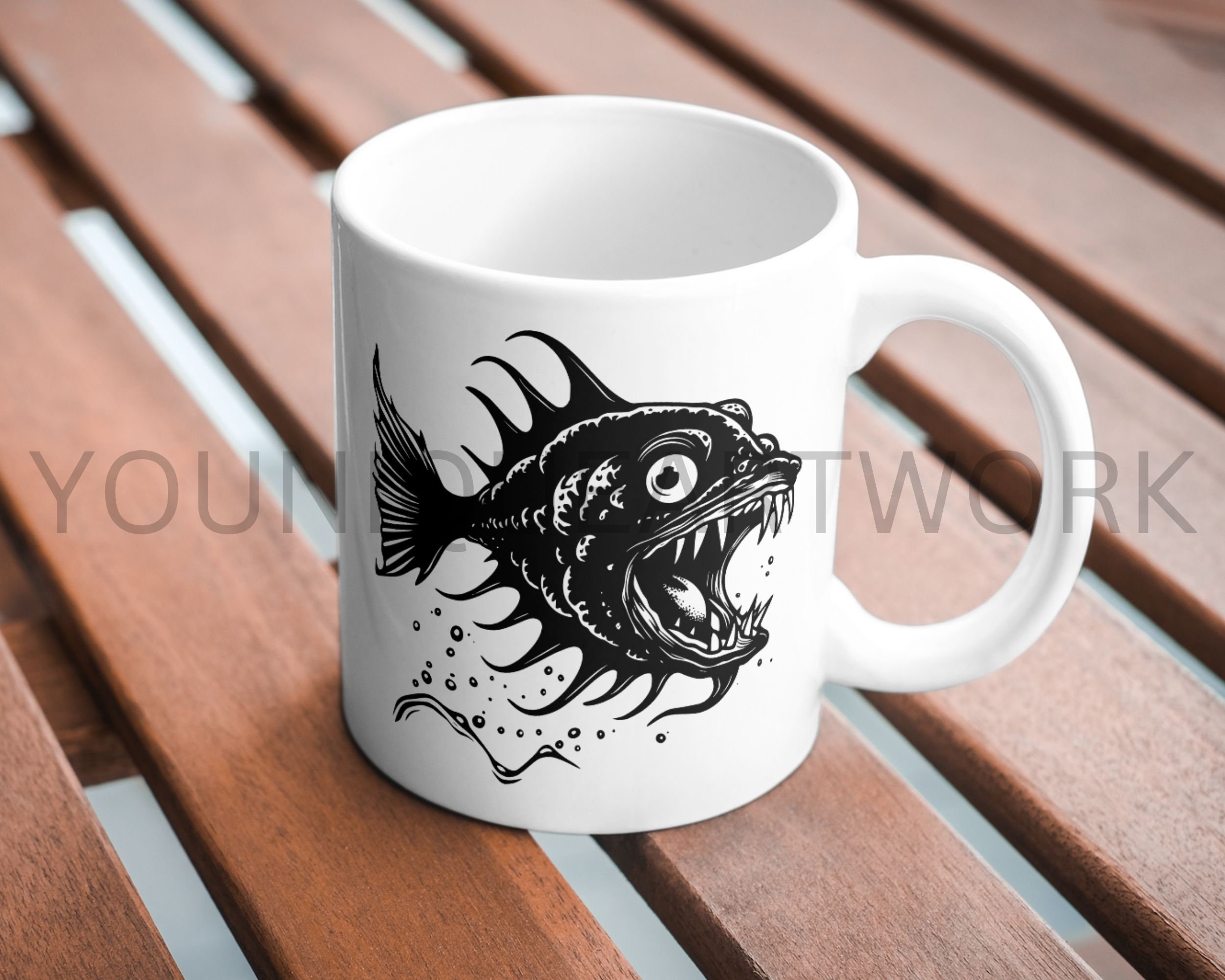 Anglerfish SVG Bundle PNG Angler Fish Clipart Hand Drawn - Etsy