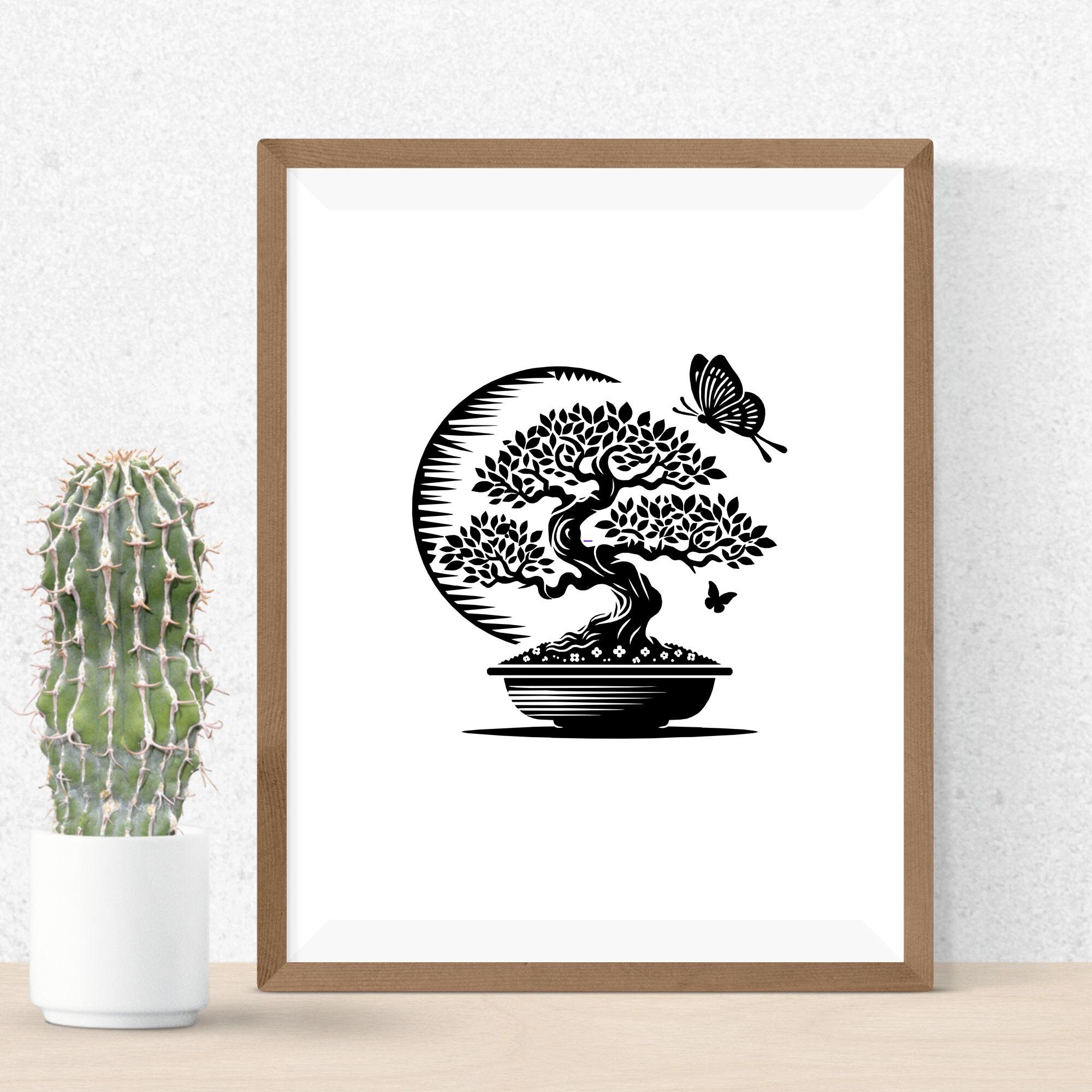 Bonsai Tree SVG Bundle, Bonsai Tree Clipart, Hand Drawn Bonsai Theme ...
