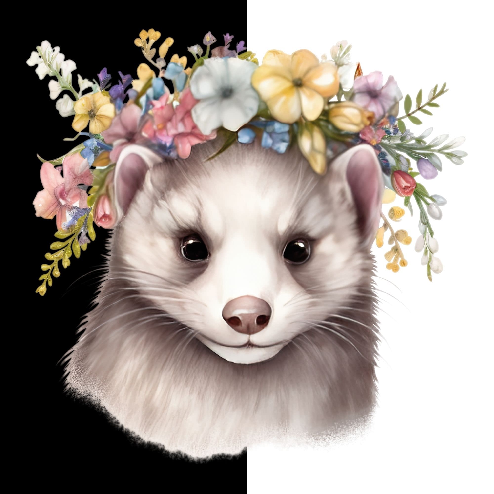 Cute Ferret Clipart, Ferret PNG Files for Sublimation, Ferrets Clip Art ...