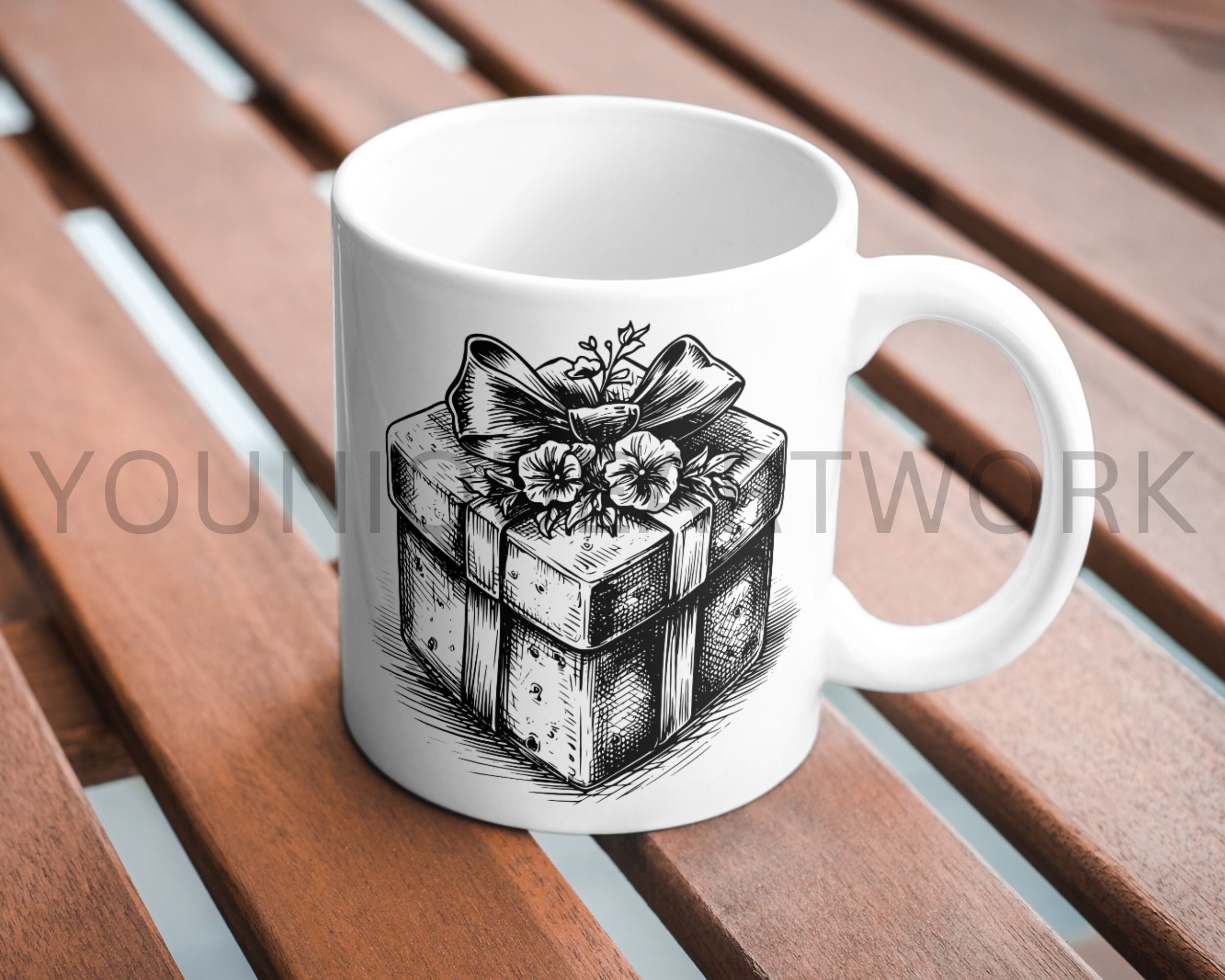 Present SVG Bundle, PNG, Present Clipart, Hand Drawn Gift Box Vector ...