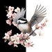 Chickadee Clipart, Chickadee PNG, Cute Birds Clip Art, Nursery Decor ...