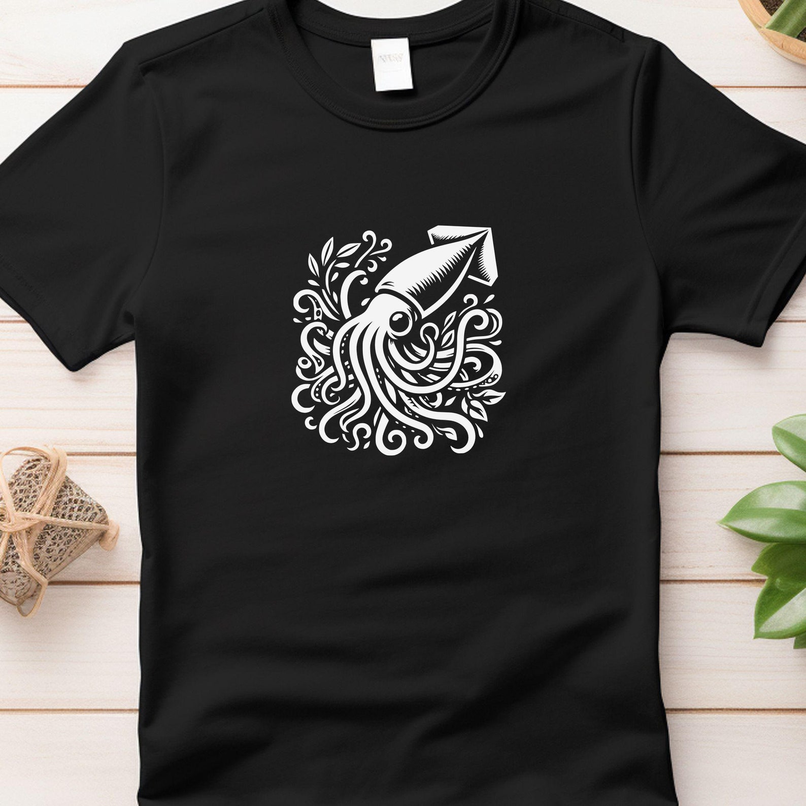 Squid SVG Bundle, Squid Clipart, Hand Drawn Ocean Animal Theme Vector ...