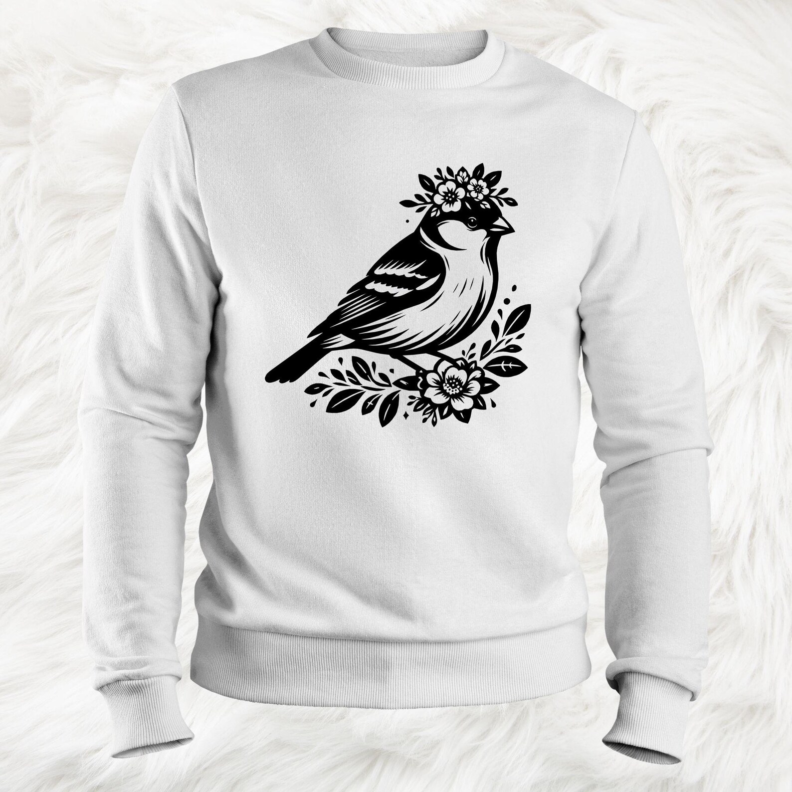 Finch Bird SVG Bundle, Floral Bird Clipart, Hand Drawn Birds Theme ...