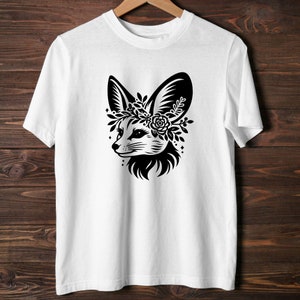 Fennec Fox SVG Bundle, Desert Animal Clipart, Hand Drawn Flower Themed ...