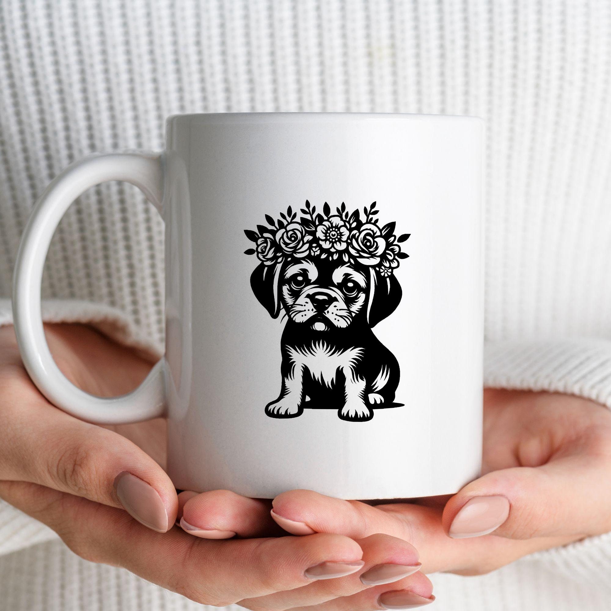 Puggle SVG Bundle, Puggle Clipart, Hand Drawn Dog Theme Vector ...